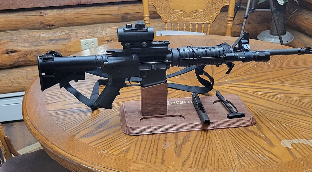 AR 15 Rifle Stand. Perfect for Working On, Cleaning or Displaying Your ...