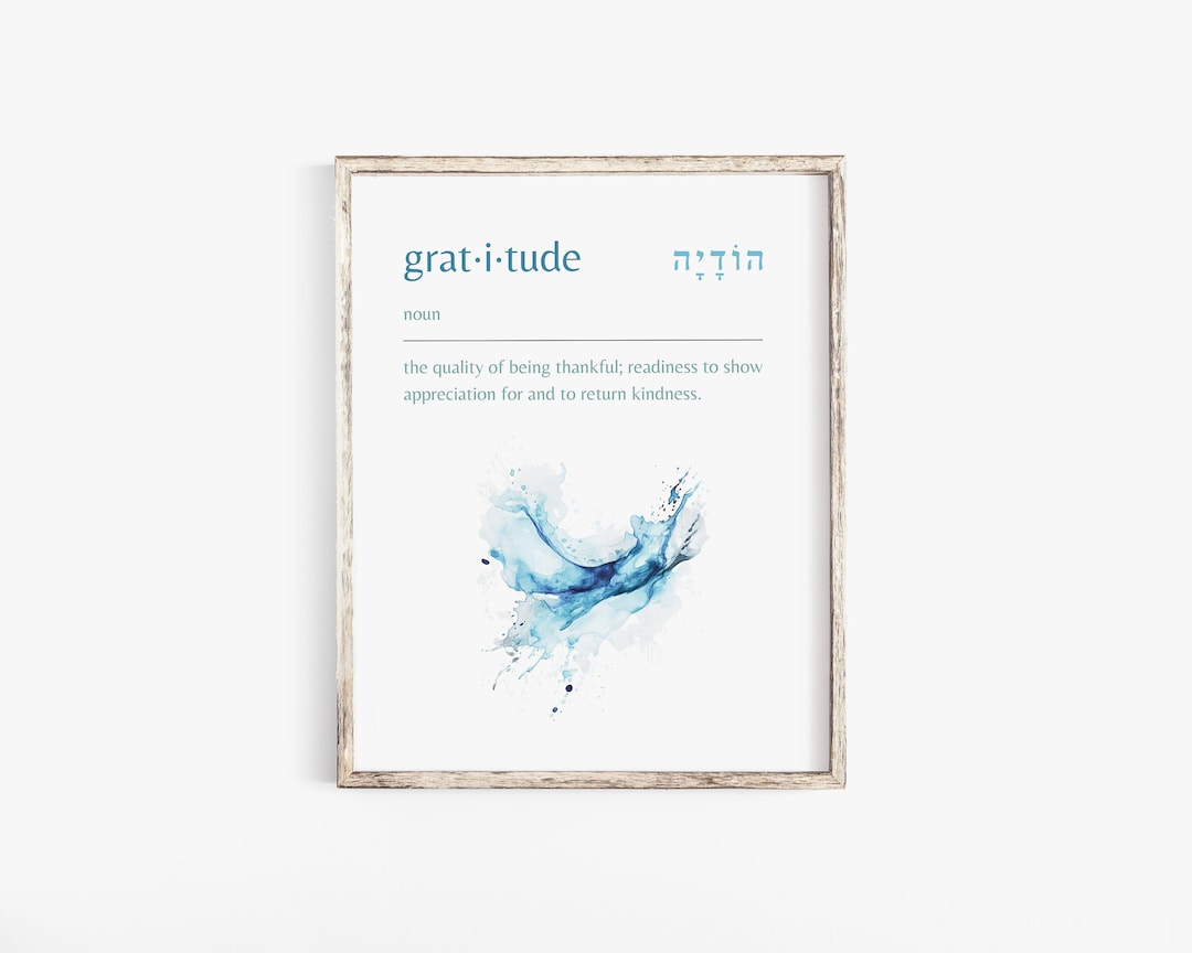 Blue Water Gratitude Poster Digital Download Printable Wall Art ...