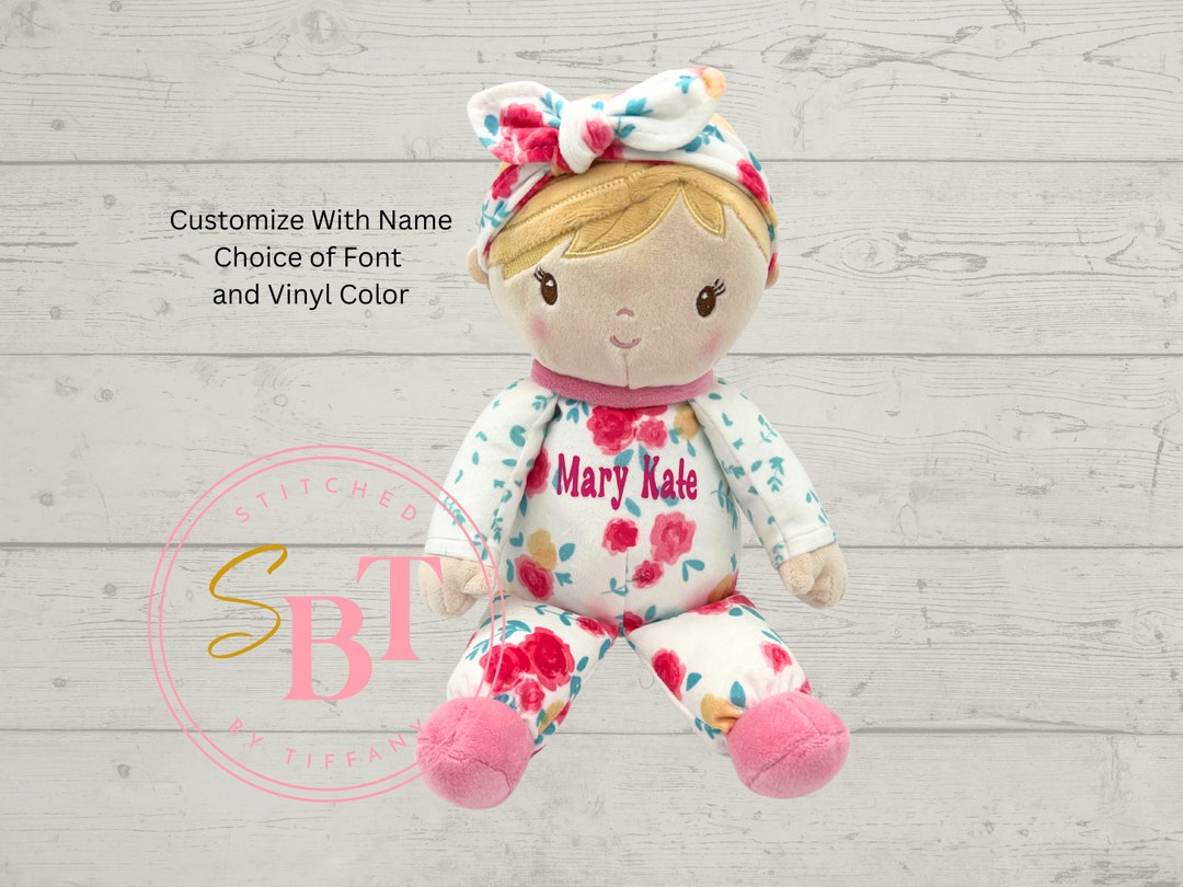 Personalized Baby Doll, My First Birthday Doll, Vera Floral Doll, Baby ...