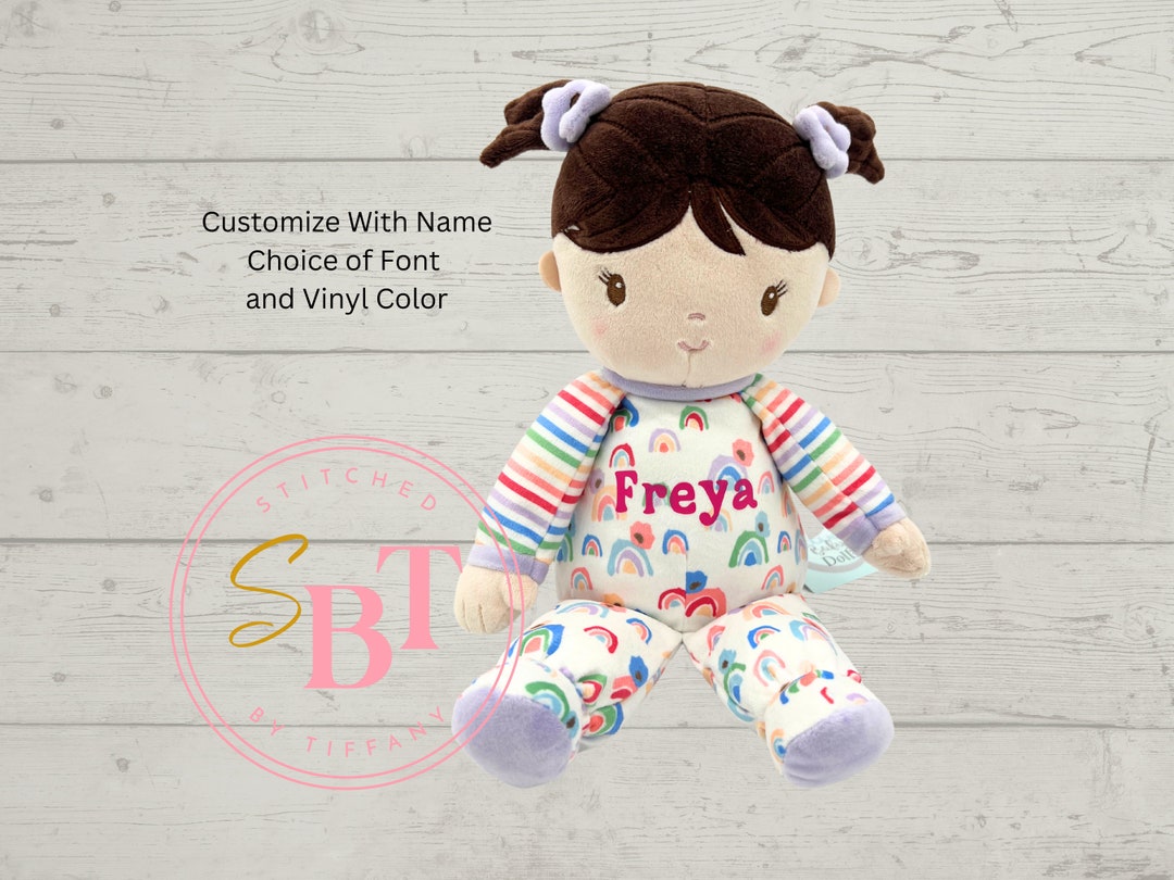 Personalized Baby Doll, My First Birthday Doll, Isabelle Rainbow, Baby ...