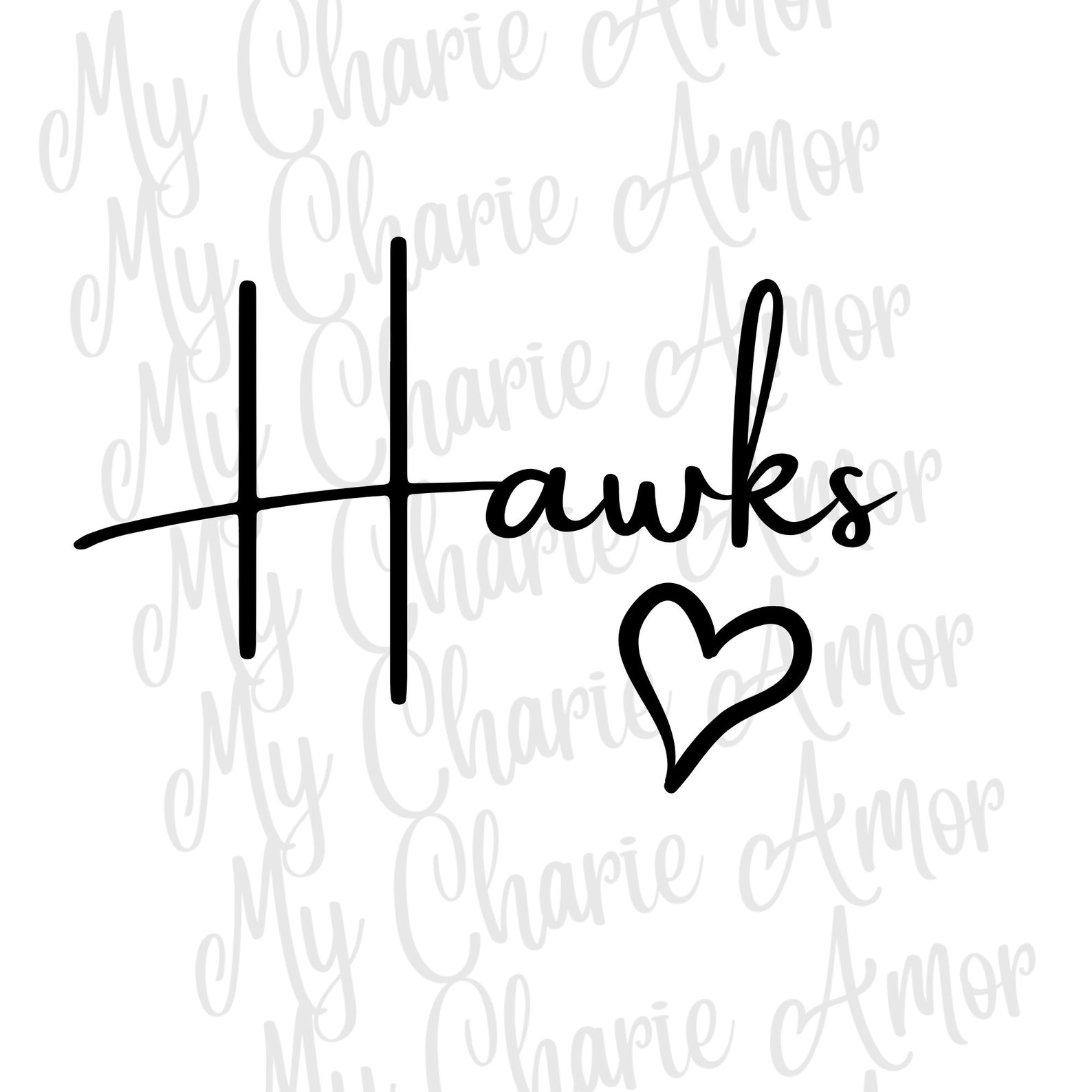 Hawks Svg Hawks Png Heart School Mascot Mascot SVG | Etsy