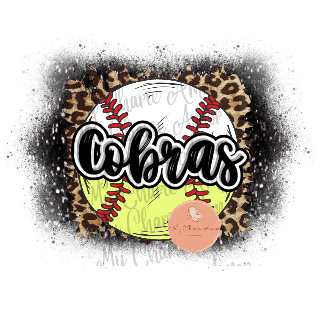 Cobras Softball, Cobras Baseball, Sublimation, Cheetah Print, Glitter ...