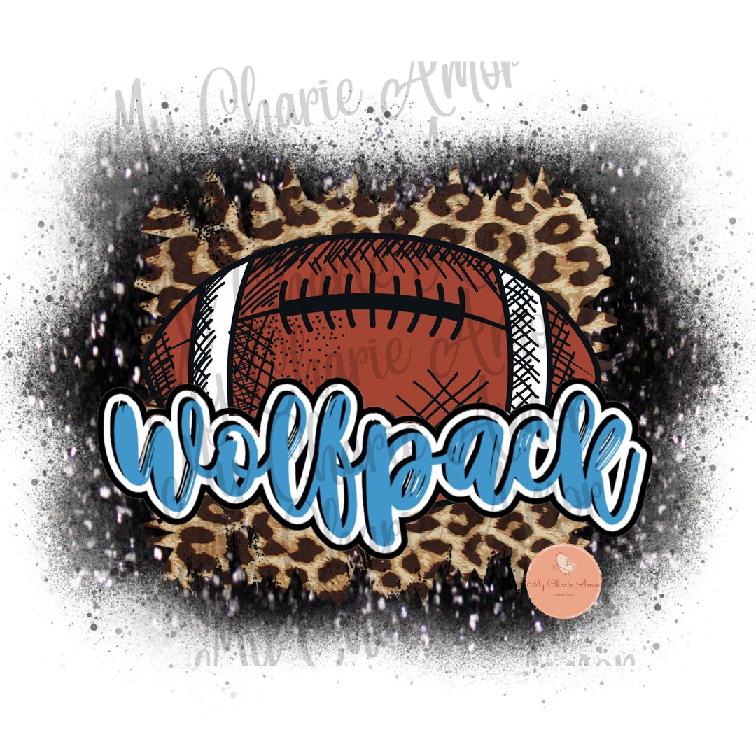 Wolfpack Png, Wolfpack Football Team, Football, Cheetah Print, Glitter, Black, Blue, Digital ...