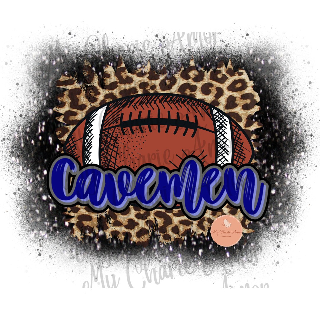 Cavemen Png, Cavemen Football Team, Football, Cheetah Print, Glitter ...