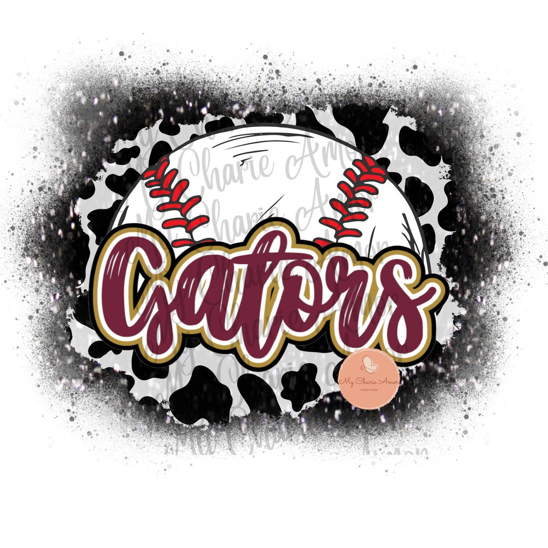 Gators Png, Gators Baseball, Team, Sublimation, Cow Print, Black ...