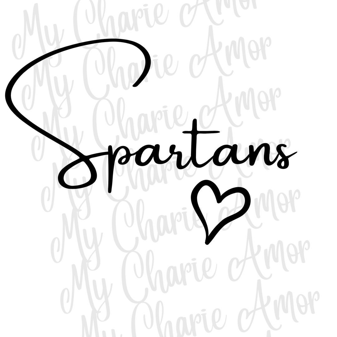 Spartans Svg | Spartans Png | Heart | School Mascot | Mascot |SVG | PNG ...