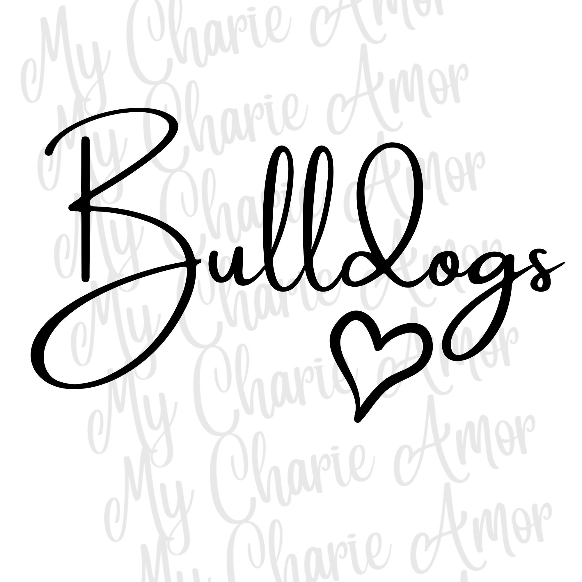 Bulldogs Svg Bulldogs Png Heart School Mascot Mascot - Etsy