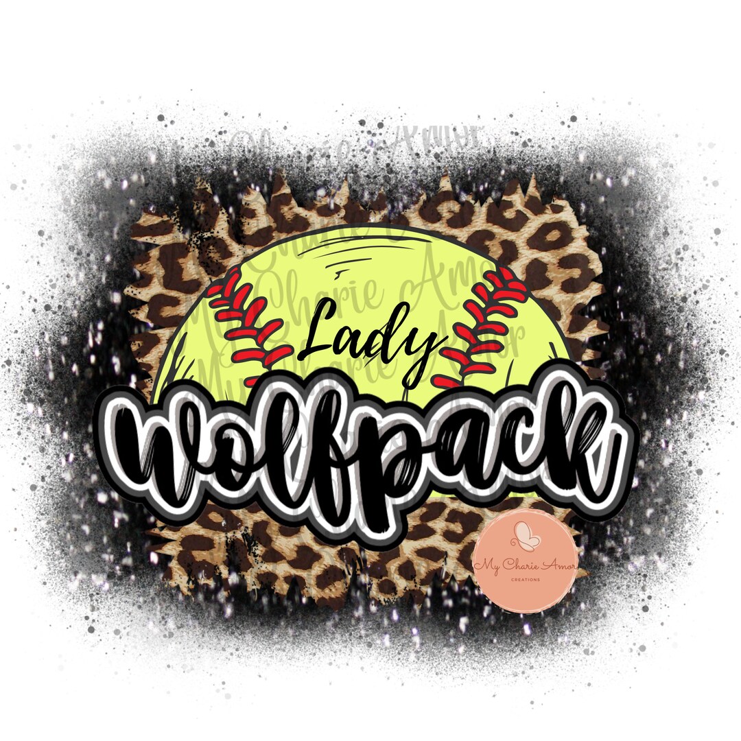 Lady Wolfpack, Wolfpack Softball, PNG, Team, Sublimation,cheetah Print, Glitter,black, White ...