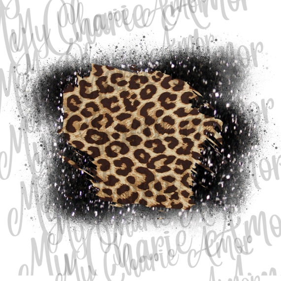 Black Glitter & Cheetah Sublimation Cheetah Print - Etsy