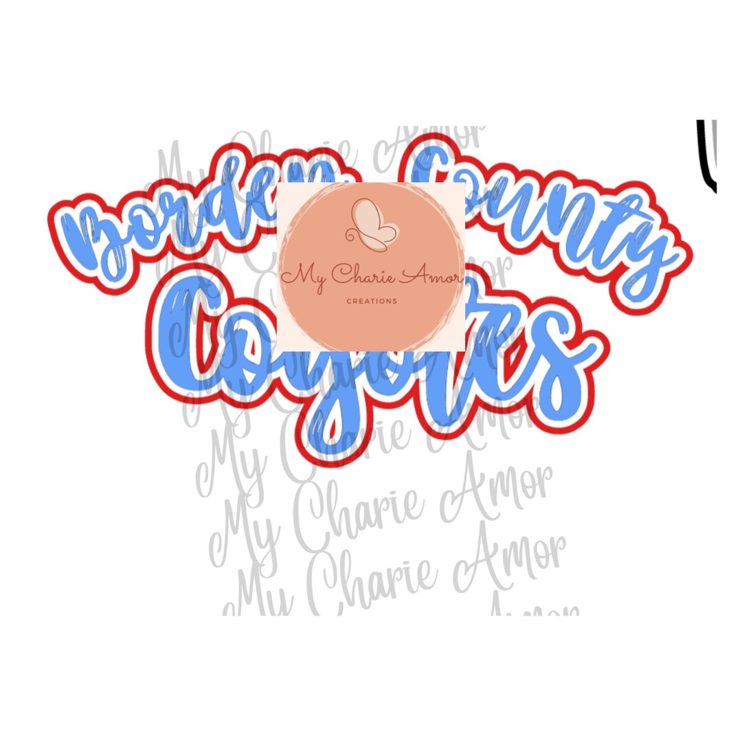 Borden County Coyotes School Mascot Mascot PNG Red - Etsy