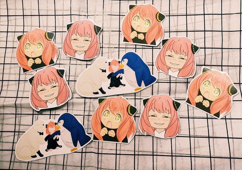 Sxf Anya Meme Stickers Glossy Water Resistant Stickers - Etsy