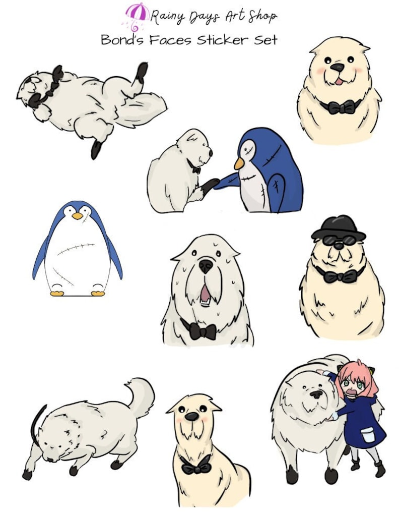 Sxf Anya Meme Faces Sticker Sheets Matte Vinyl Stickers - Etsy