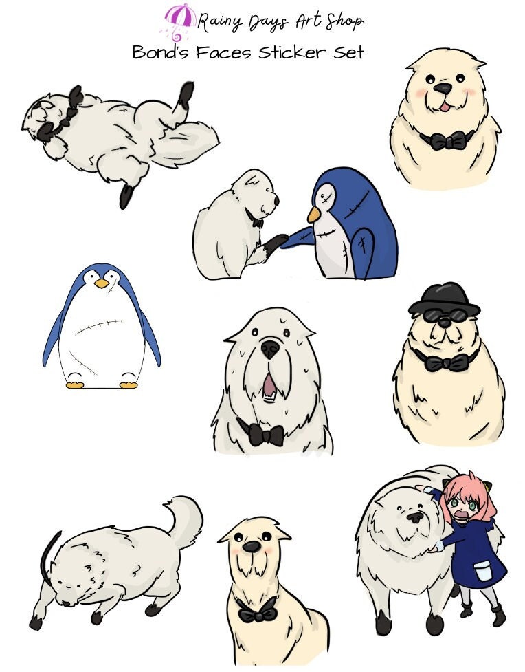 Sxf Anya Meme Faces Sticker Sheets | Matte Vinyl Stickers - Etsy