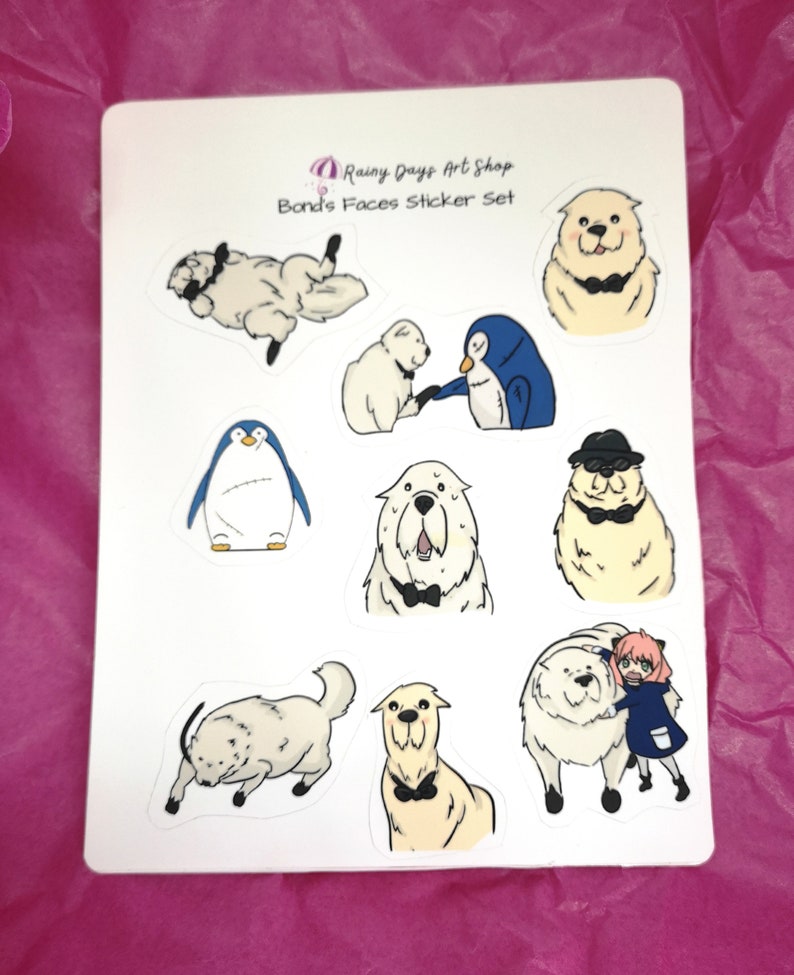 Sxf Anya Meme Faces Sticker Sheets Matte Vinyl Stickers - Etsy