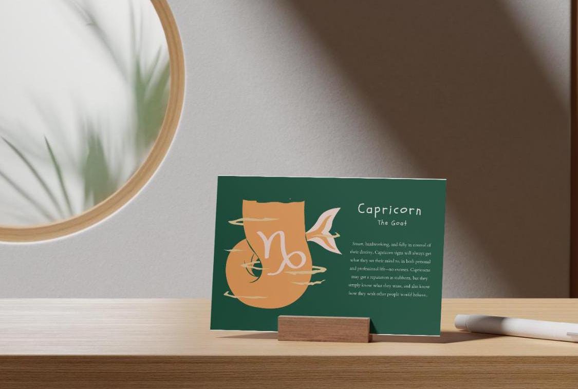 Zodiac Signs Astrology 2025 Desk Calendar With Wood Easel Stand - Etsy