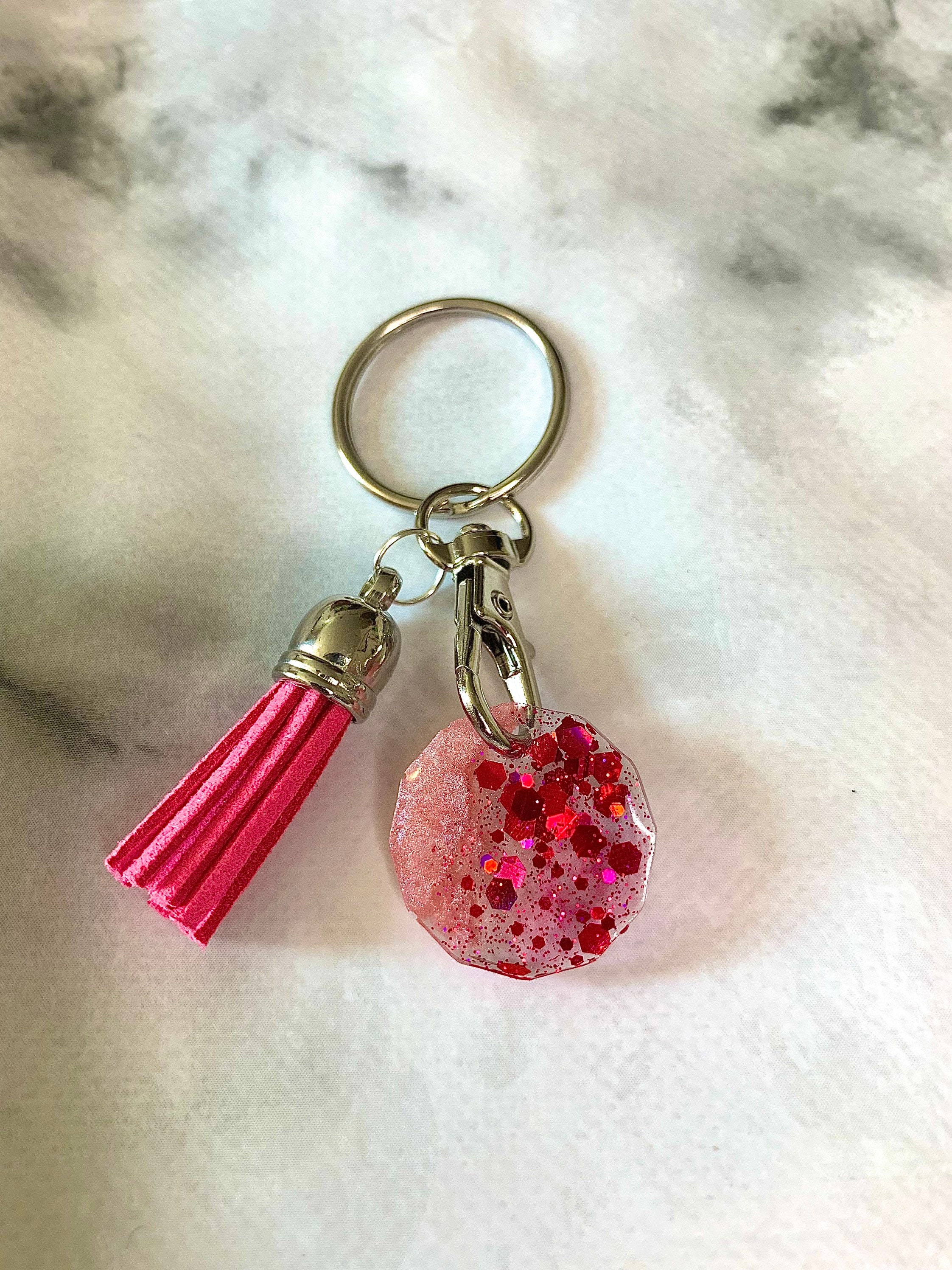 Pink Glitter Resin Trolley Token // Trolley Coin Cart Coin - Etsy UK