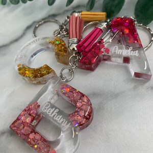 Personalised Name Initial Keyring Keychain // Custom Made, Personalised ...