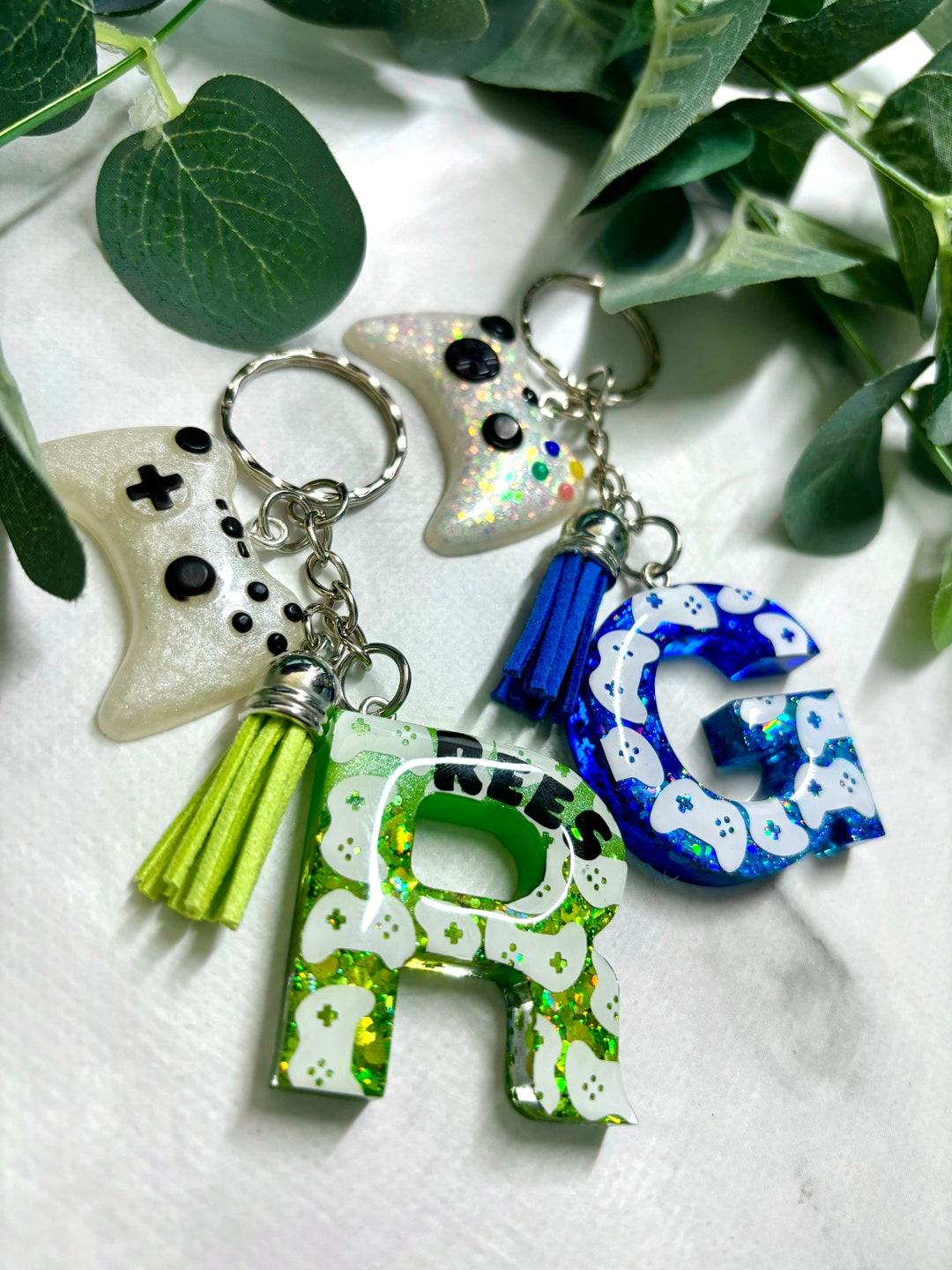 Gamer Personalised Keyring With Controller // Custom Made, Personalised ...