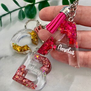 Personalised Name Initial Keyring Keychain // Custom Made, Personalised ...
