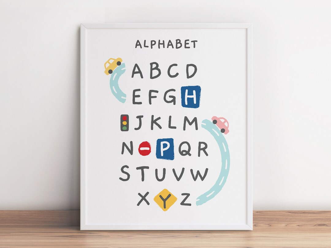 ABC Vehicle Posters, Playroom Learning Prints, Home School Printable ...