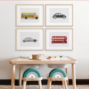 Red Double Decker Bus Print, Bus Art Decor, Printable Transport Poster ...