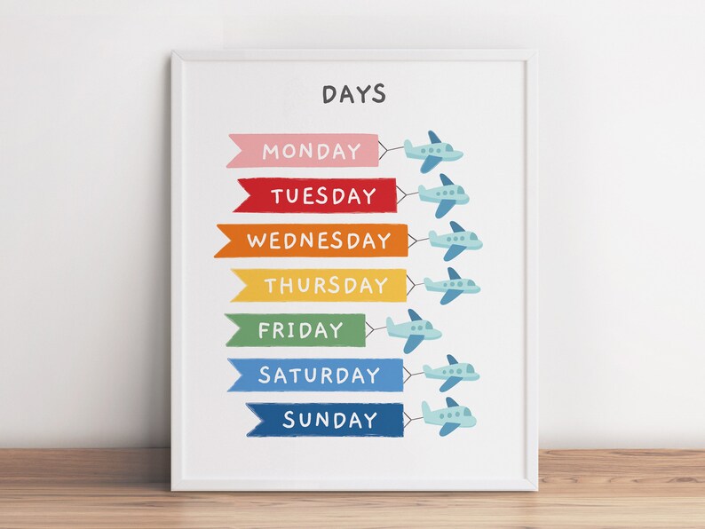 Set of 6 Educational Vehicle Posters Playroom Learning - Etsy