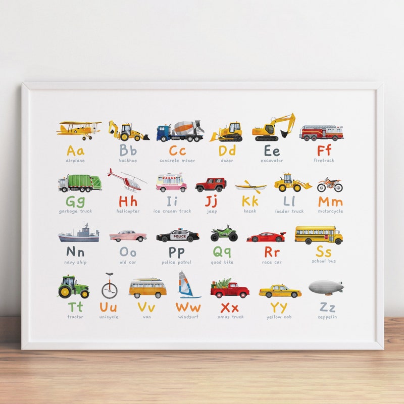 Transportation Alphabet - Etsy
