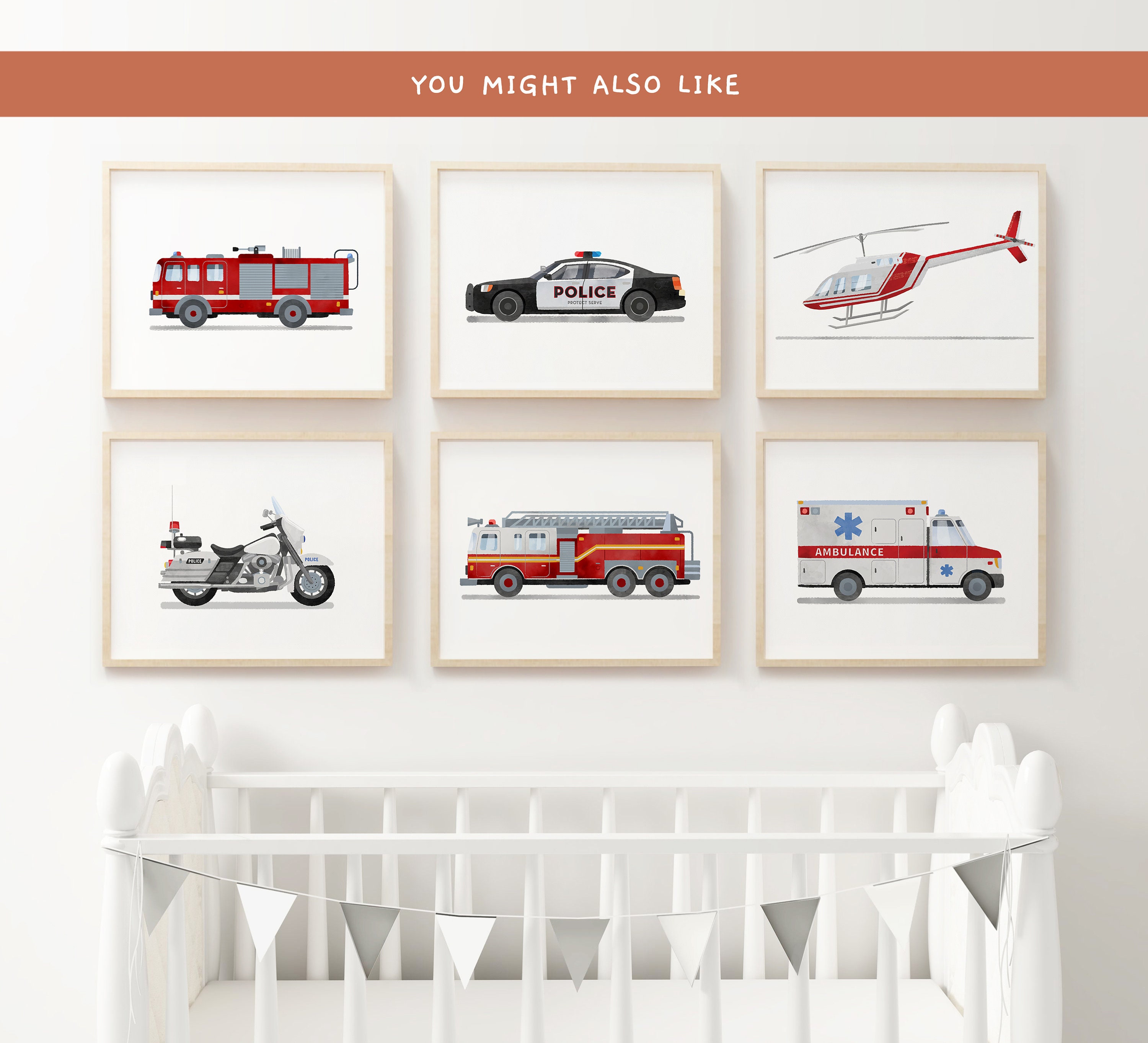 Police Motorcycle Print Police Theme Decor Boys Printable - Etsy