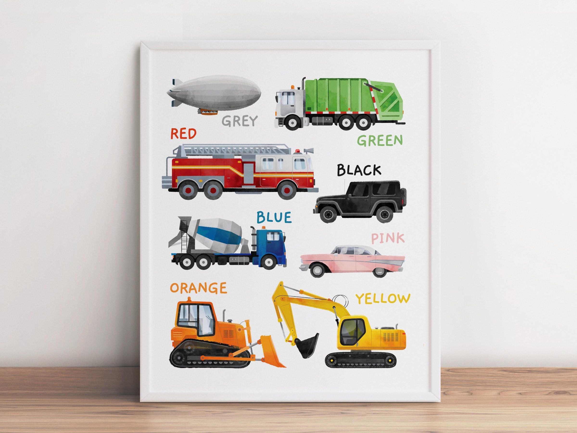 Colors Print Learning Colors Poster Educational Wall Art - Etsy