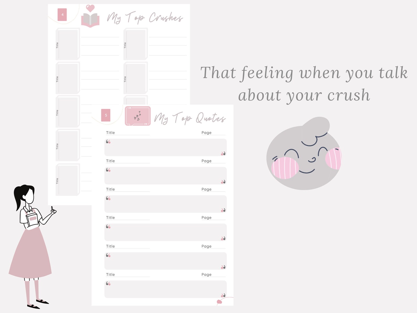 Printable Reading Journal, Reading Tracker, Book Review, Book Planner ...