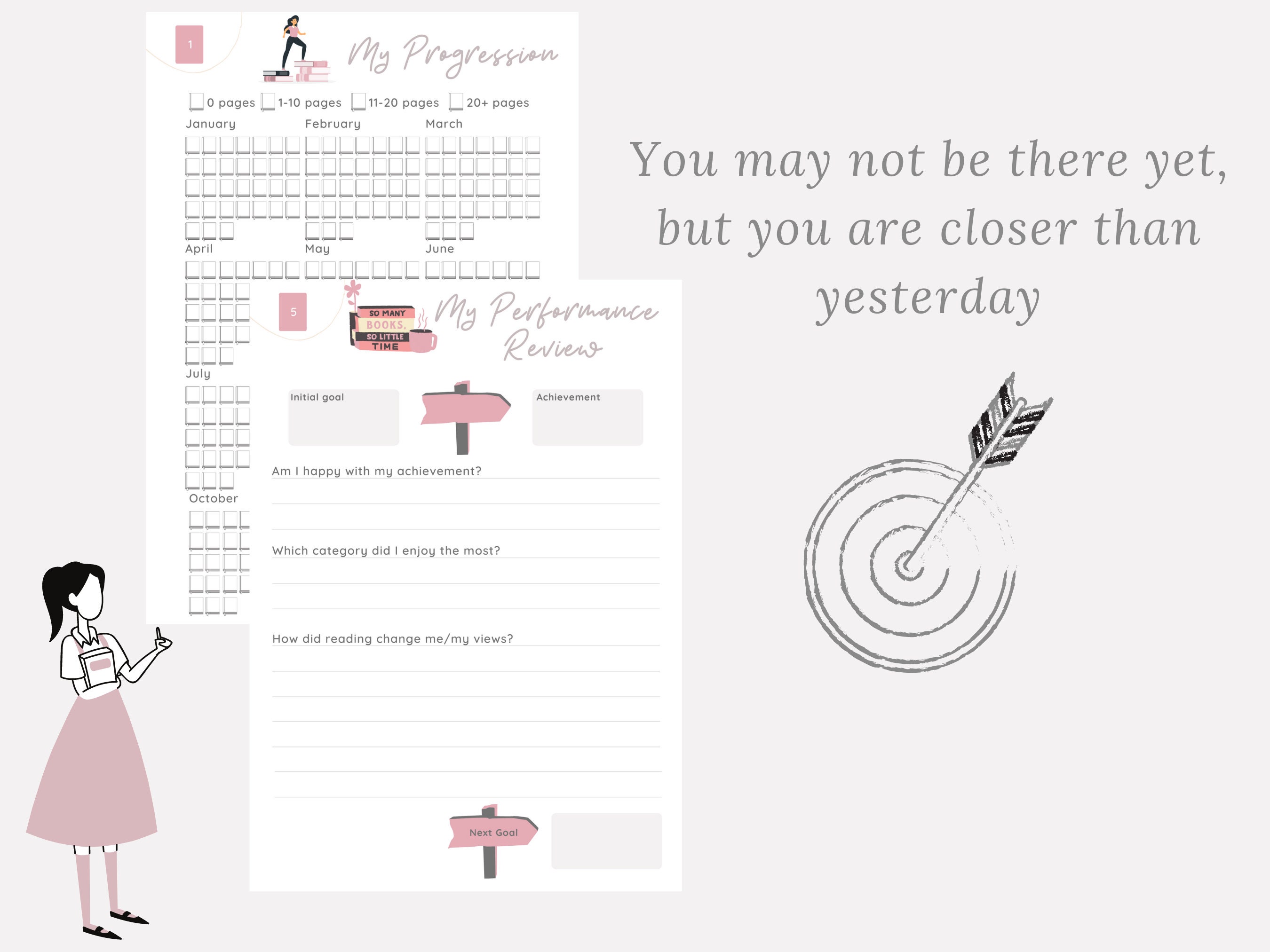 Printable Reading Journal, Reading Tracker, Book Review, Book Planner ...