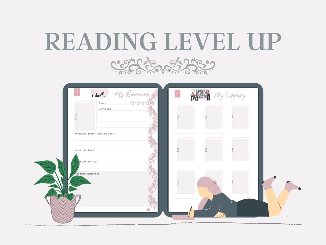 Printable Reading Journal, Reading Tracker, Book Review, Book Planner ...