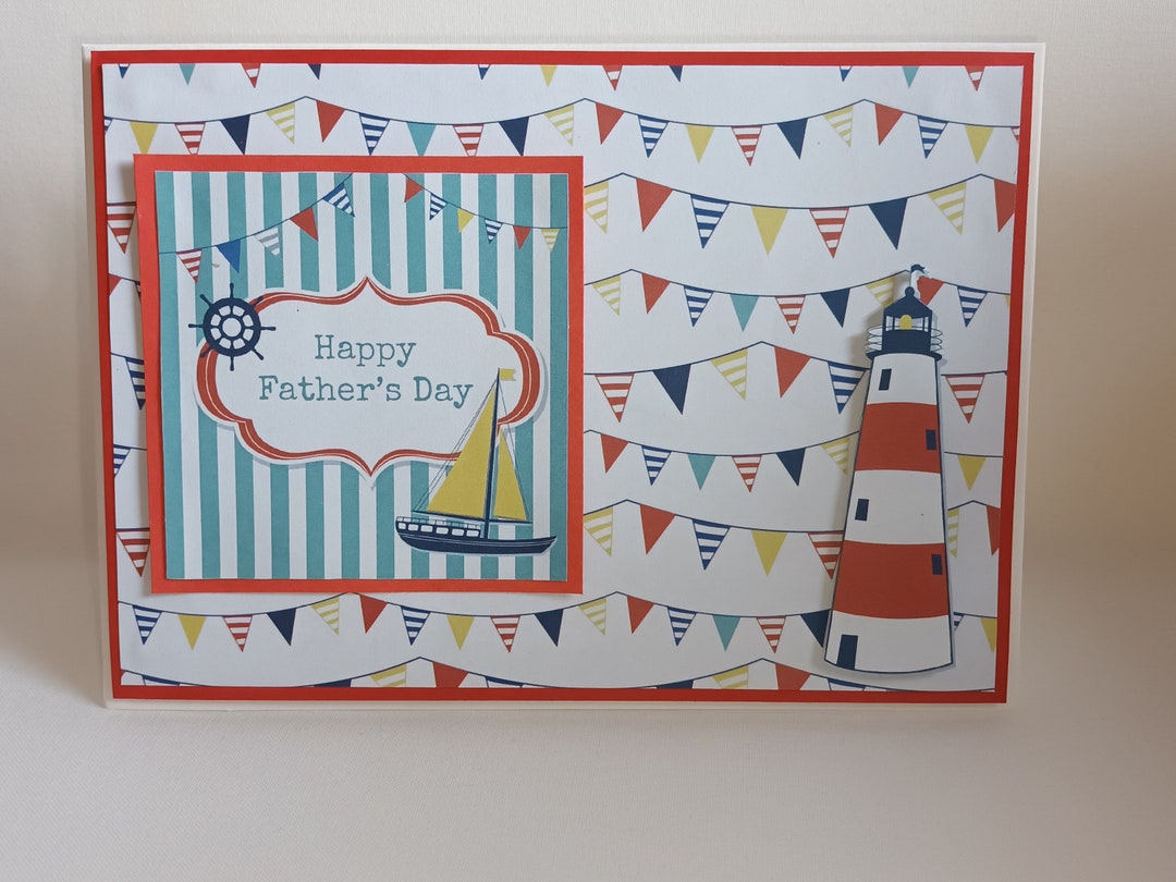 Nautical Happy Fathers Day Card - Etsy