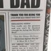World Best Dad Newspaper Card - Etsy