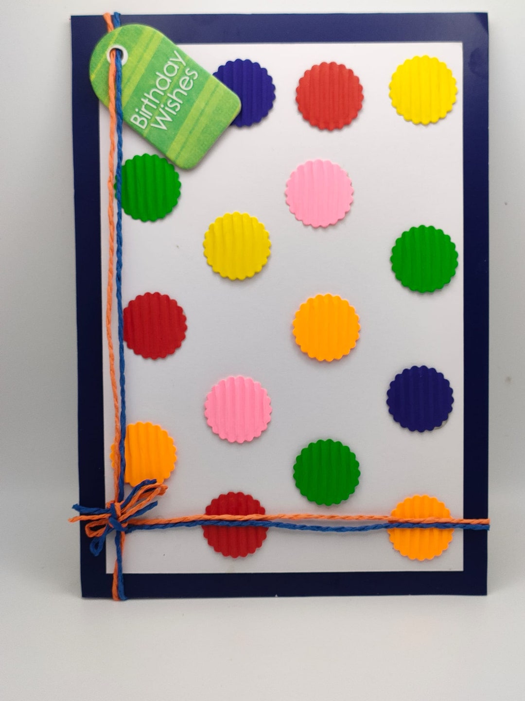 Birthday Wishes Multi Coloured Card - Etsy