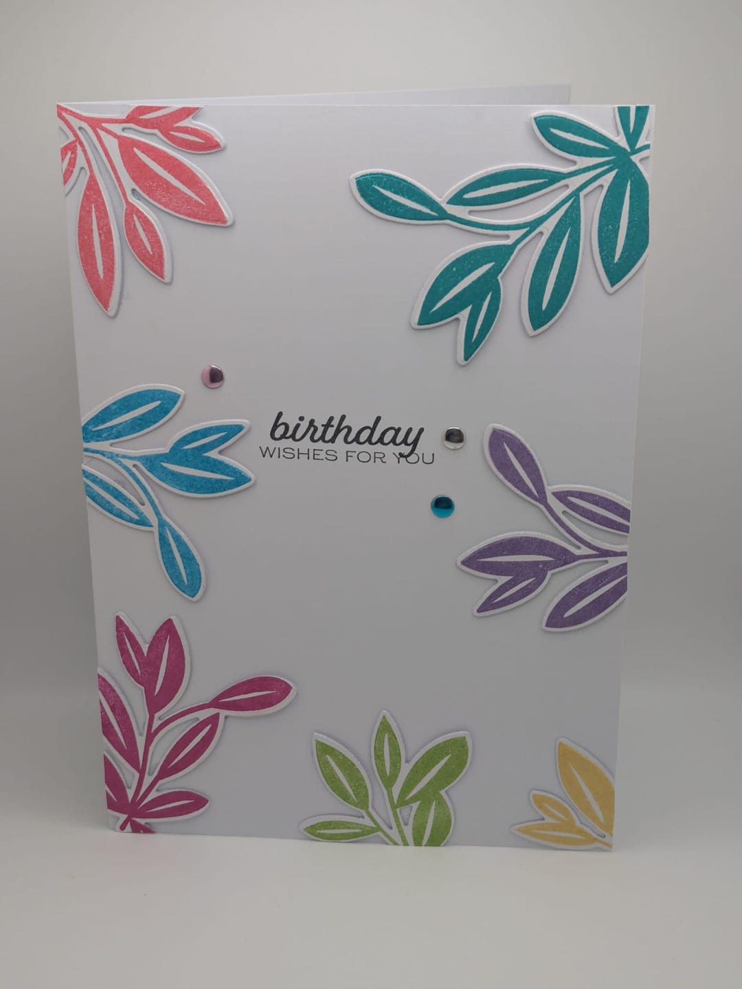 Vibrant Botanical Themed Birthday Card - Etsy