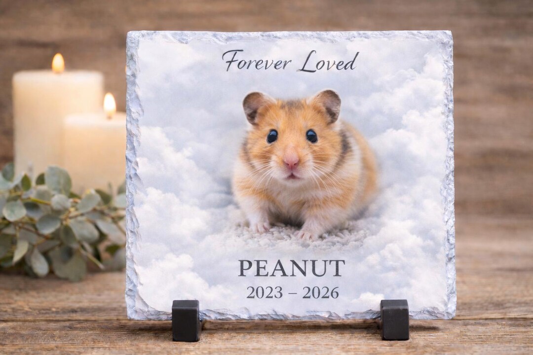 Personalised Hamster Memorial Photo Slate | Small Pet Remembrance Gift ...