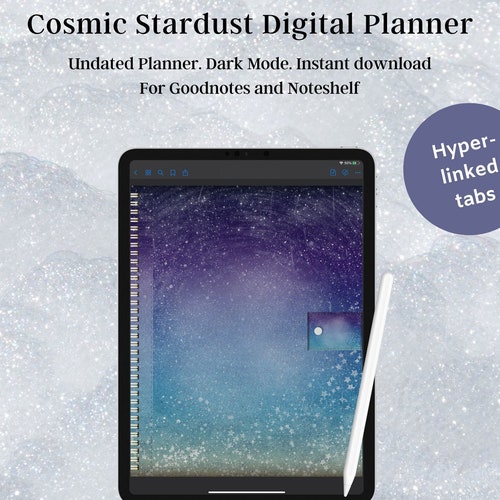 Undated Dark Mode Digital Planner for Goodnotes/notability - Etsy