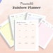 Rainbow Printable Planner, Undated Planner, Planner Inserts, Life ...
