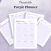 Purple Printable Planner, Undated Planner, Planner Inserts, Life ...
