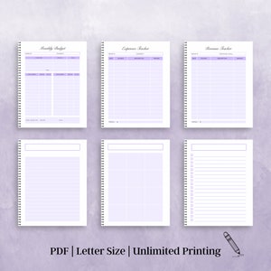 Purple Printable Planner, Undated Planner, Planner Inserts, Life ...