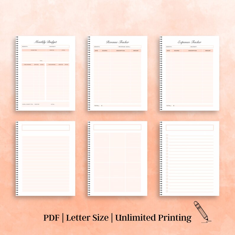 Orange Printable Planner, Undated Planner, Planner Inserts, Life ...