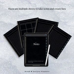 Black Starry Night Digital Planner, ACOTAR Inspired iPad Planner ...