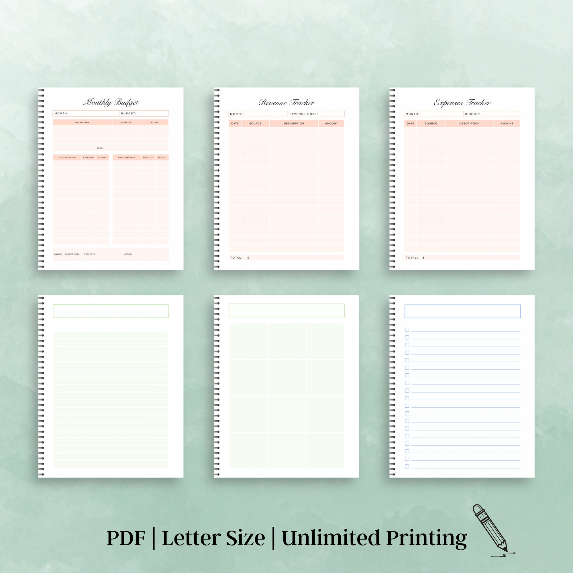 Rainbow Printable Planner, Undated Planner, Planner Inserts, Life ...