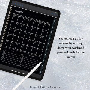 Black Starry Night Digital Planner, ACOTAR Inspired iPad Planner ...