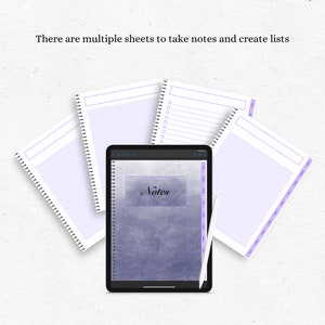 Classic Purple Watercolor Digital Planner, iPad Planner, Undated ...