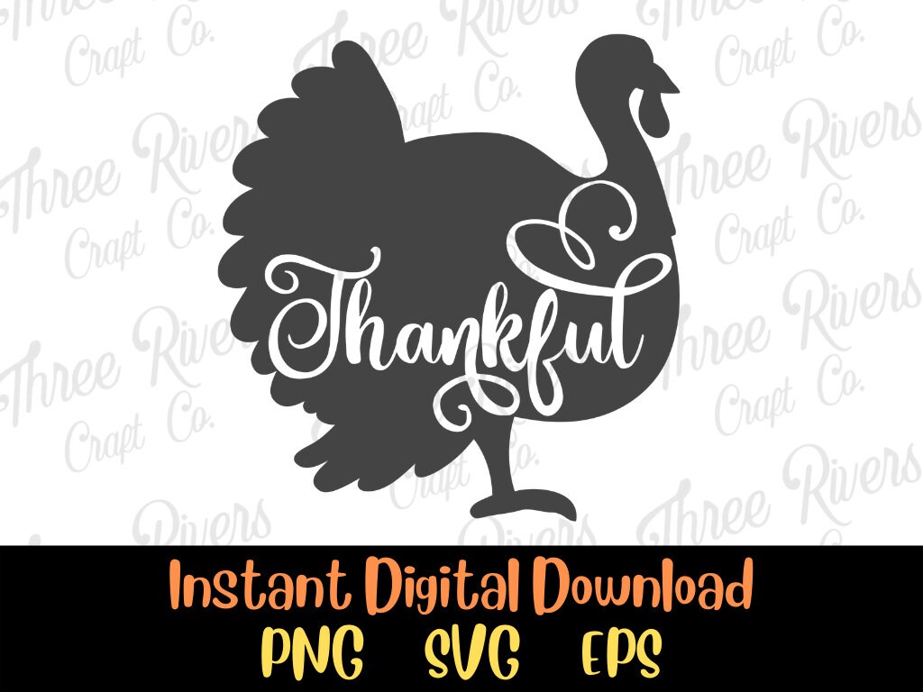 Thankful Turkey Png, Svg, Eps, Digital Download, Fall, Autumn - Etsy