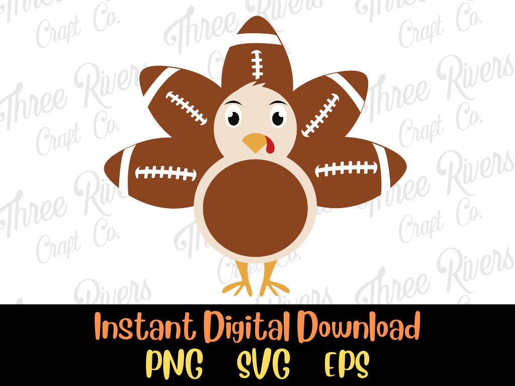 Football Turkey Png, Svg, Eps, Digital Download, Fall, Autumn ...
