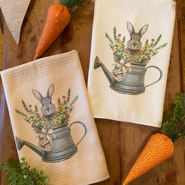 Bunny Kitchen Towel - Etsy