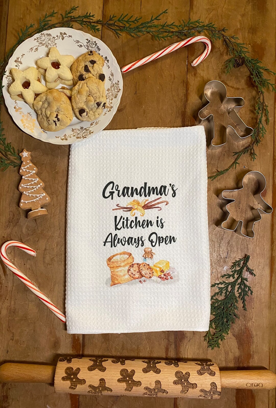 Grandma’s Kitchen Towel | Cookie Baking Towel | Chocolate Chip Cookie ...